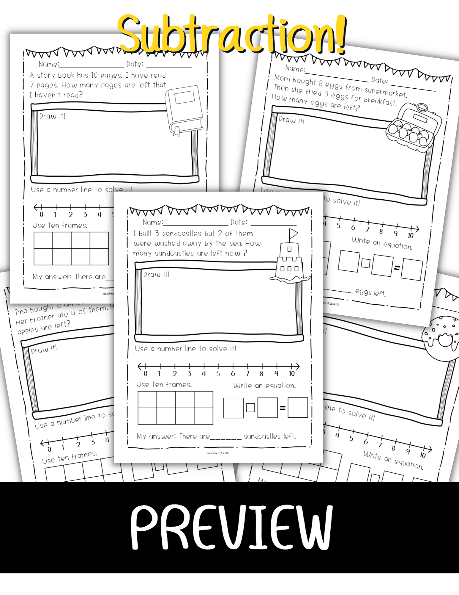 Addition and Subtraction Word Problems to 10 | Made By Teachers