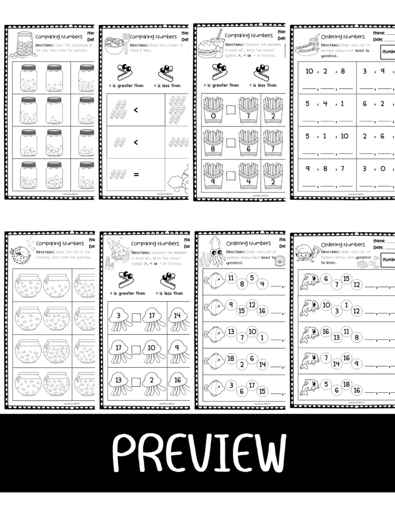 Comparing Numbers to 120 | Comparing Numbers | Comparing and Ordering ...