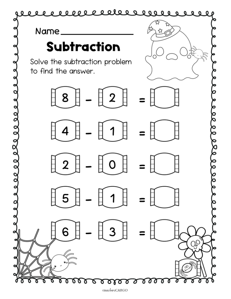 Addition and Subtraction within 10 | Halloween Addition and Subtraction ...