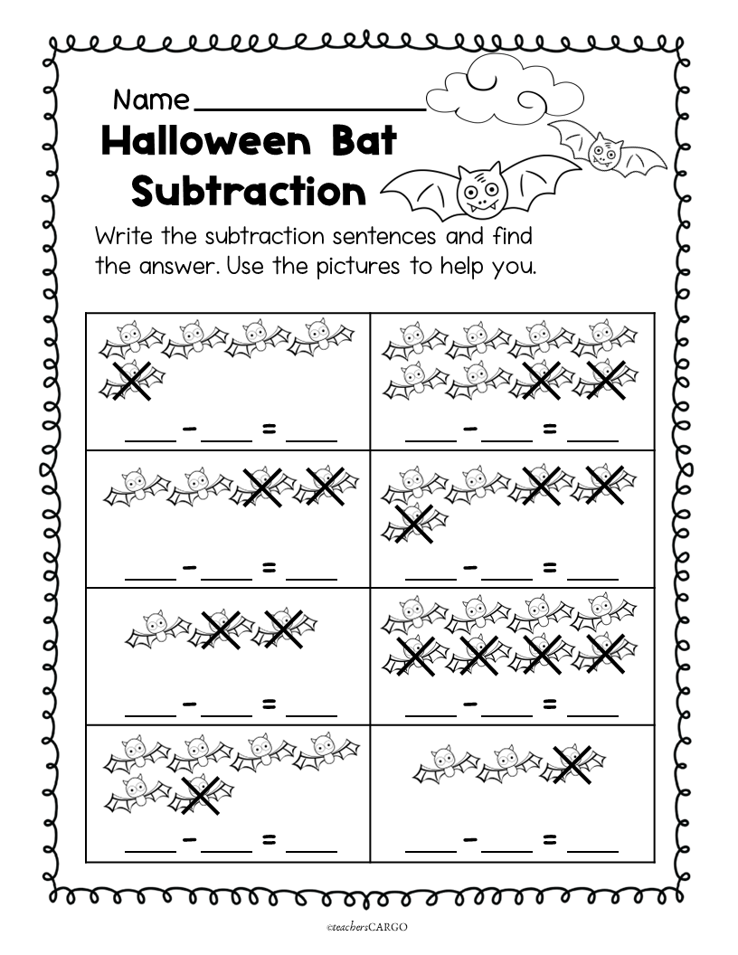 Addition and Subtraction within 10 | Halloween Addition and Subtraction ...