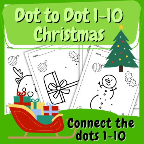 Christmas Dot to Dot | Christmas Connect the Dots 1-10 | Winter Dot to ...