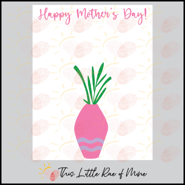 Flowers - Mother's Day - Handprint Art - handmade gift - printable ...