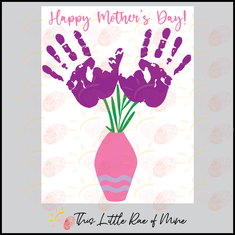 Flowers - Mother's Day - Handprint Art - handmade gift - printable ...