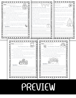 St Patrick's Day Reading Comprehension for Kindergarten | Made By Teachers