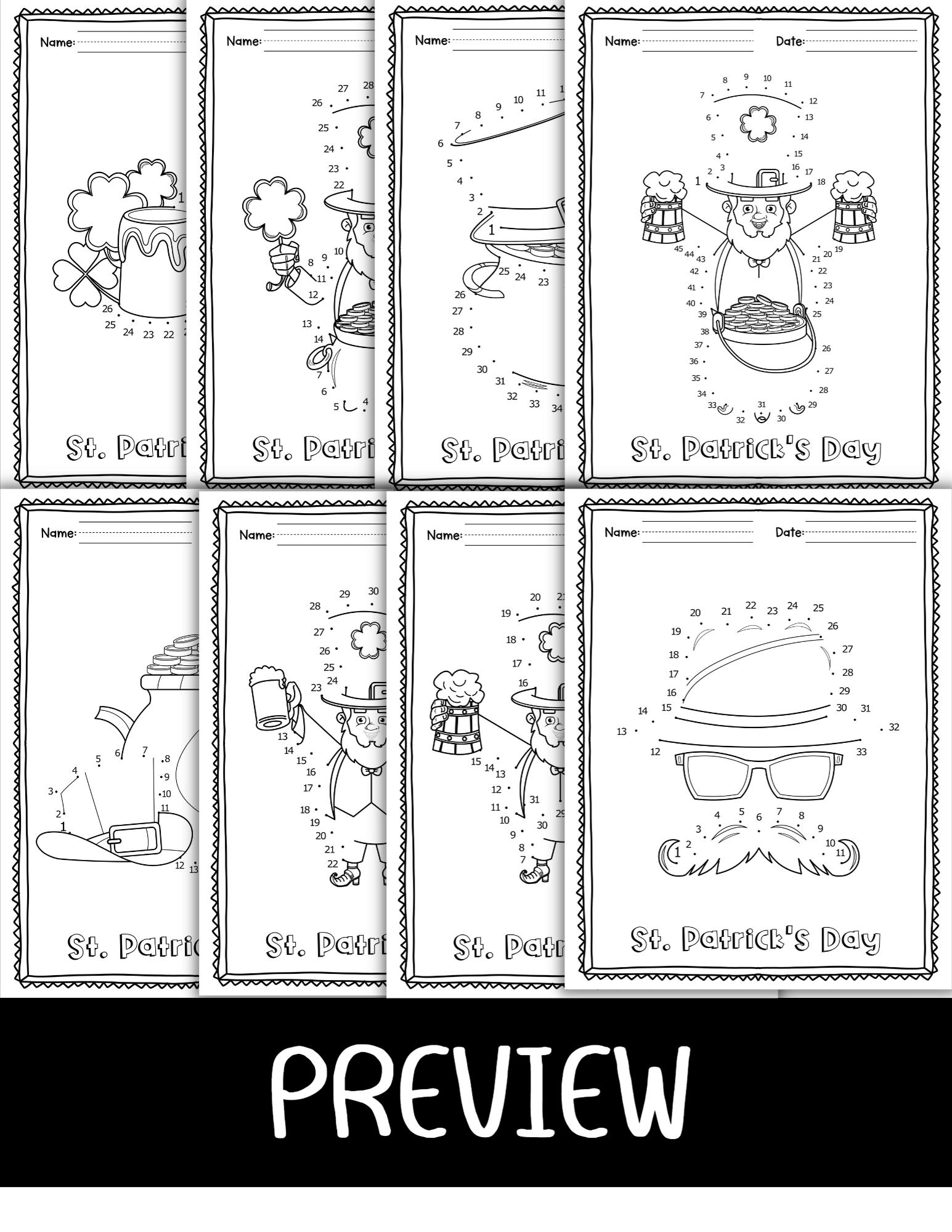 St Patrick's Day Dot to Dot | Connect the Dots | Made By Teachers