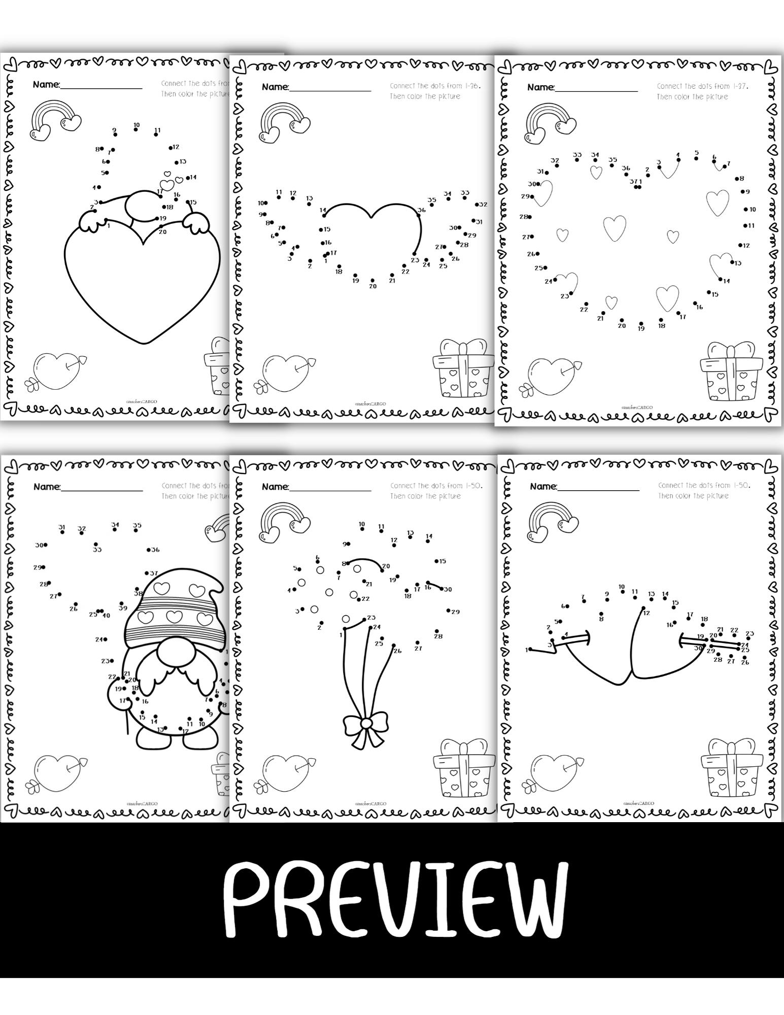 Dot to Dot | Connect the Dots - Valentine's Day | Made By Teachers