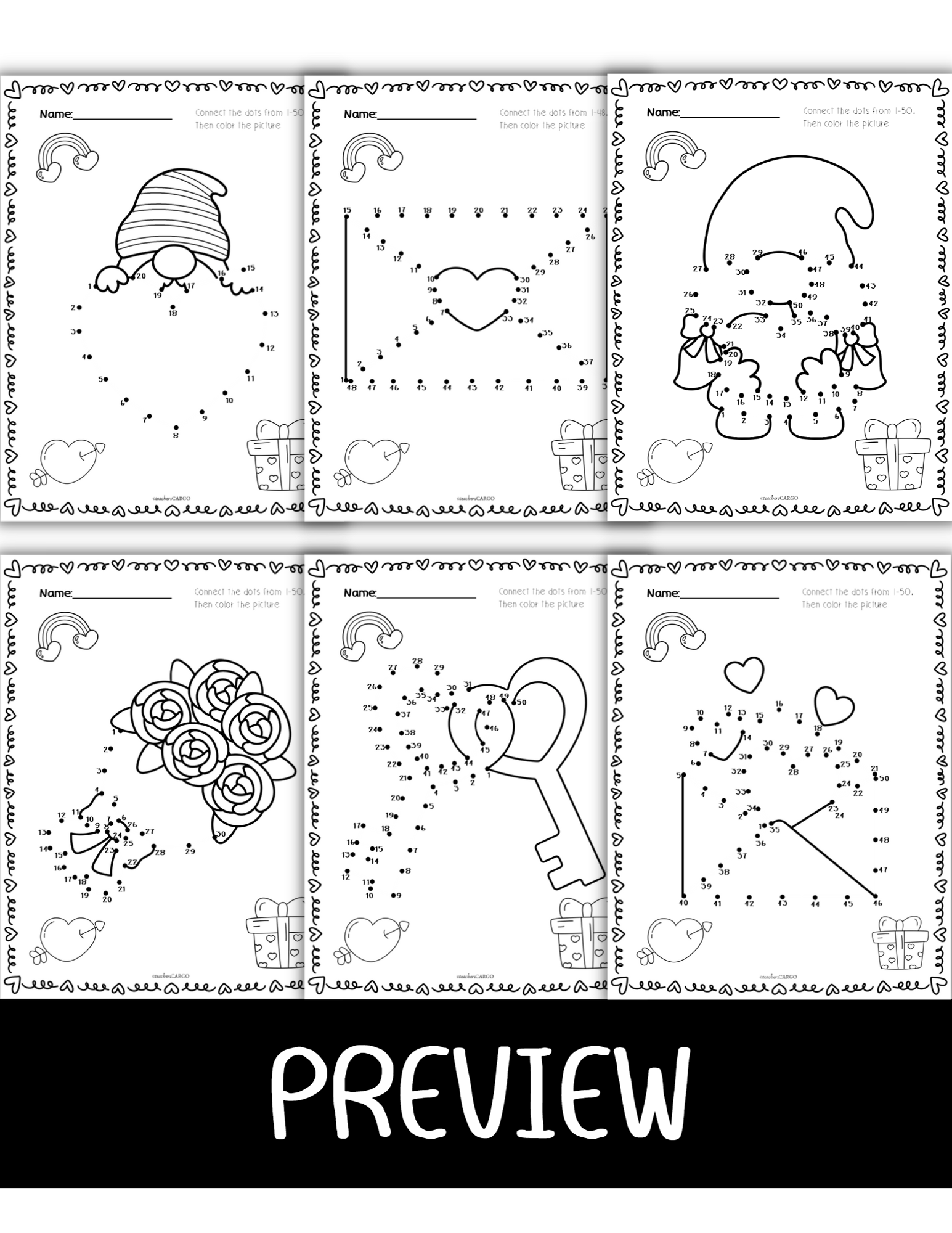 Dot to Dot | Connect the Dots - Valentine's Day | Made By Teachers