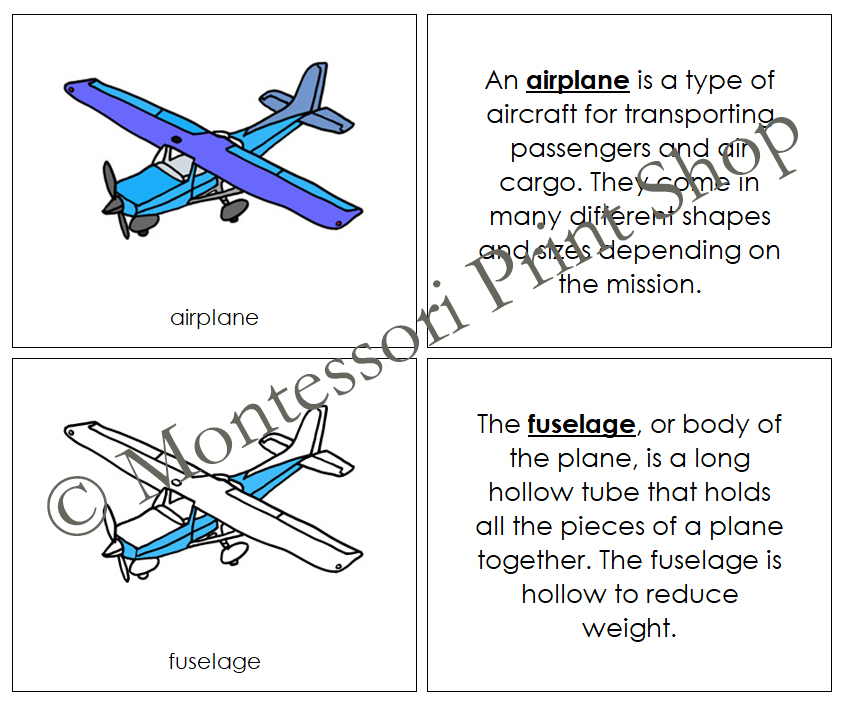 Parts of an Airplane Book - Montessori Nomenclature | Made By Teachers