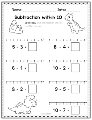 Addition and Subtraction within 20 | Printable Number Lines to 20 ...