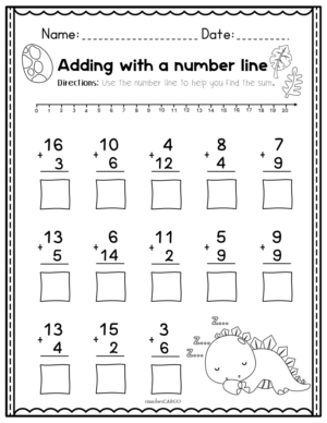 Addition and Subtraction within 20 | Printable Number Lines to 20 ...