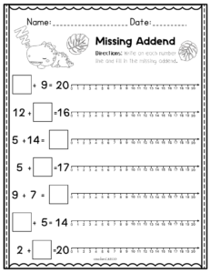 Addition and Subtraction within 20 | Printable Number Lines to 20 ...