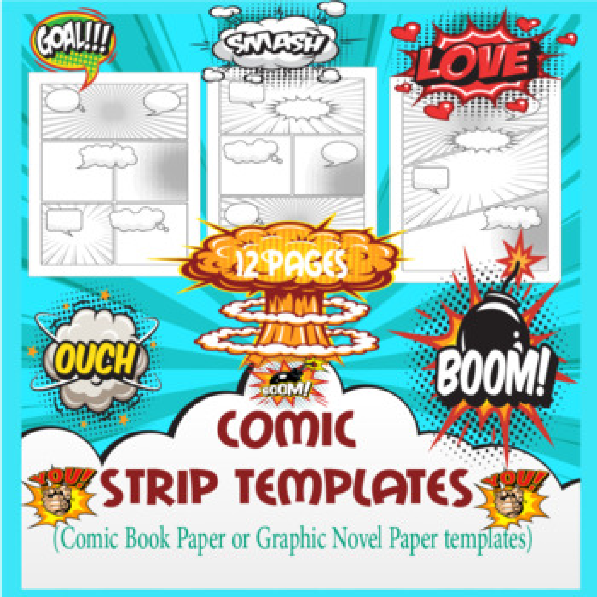 Superhero Comic Strip Template