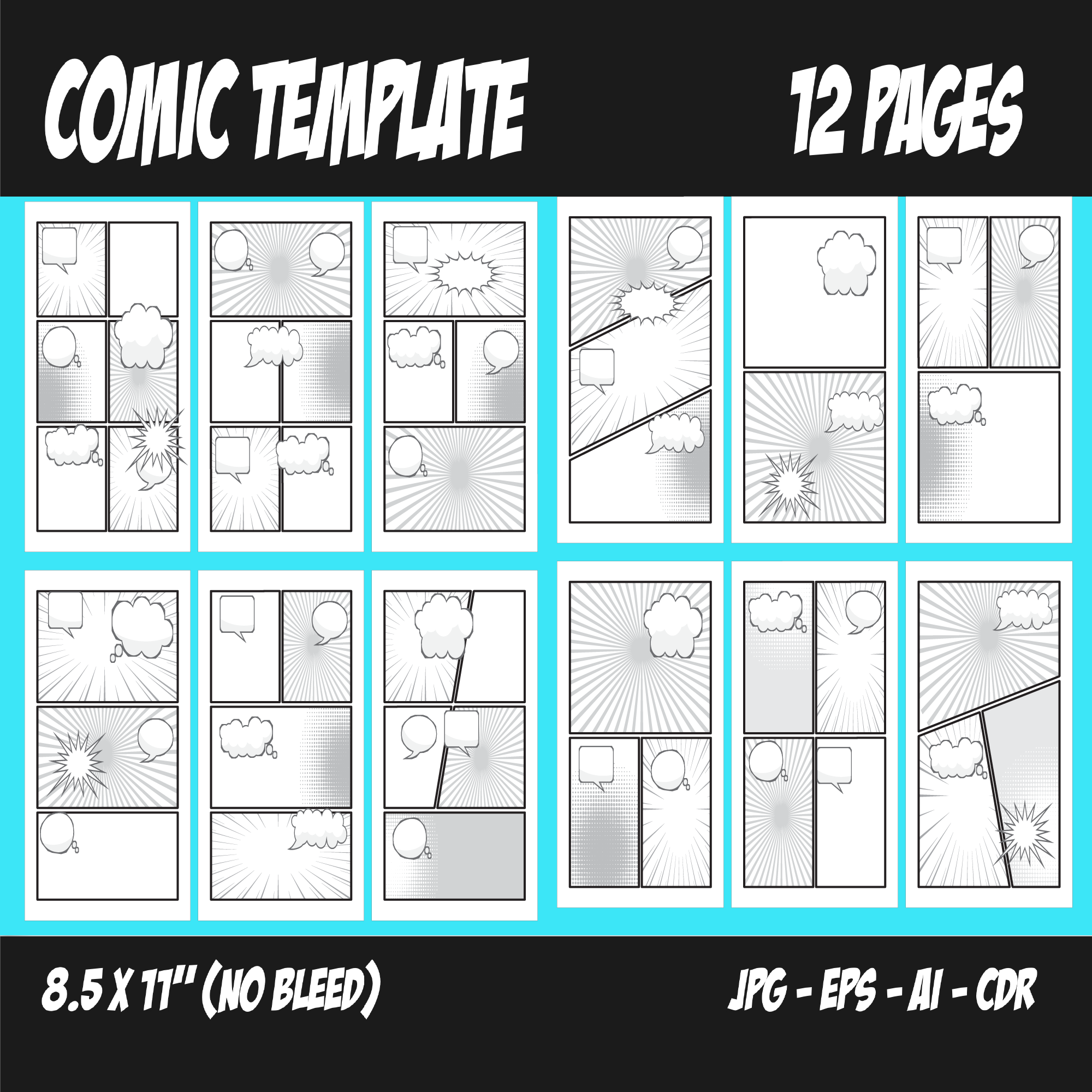 Blank Comic Strip Templates / Variety of Templates for Creative Kids ...
