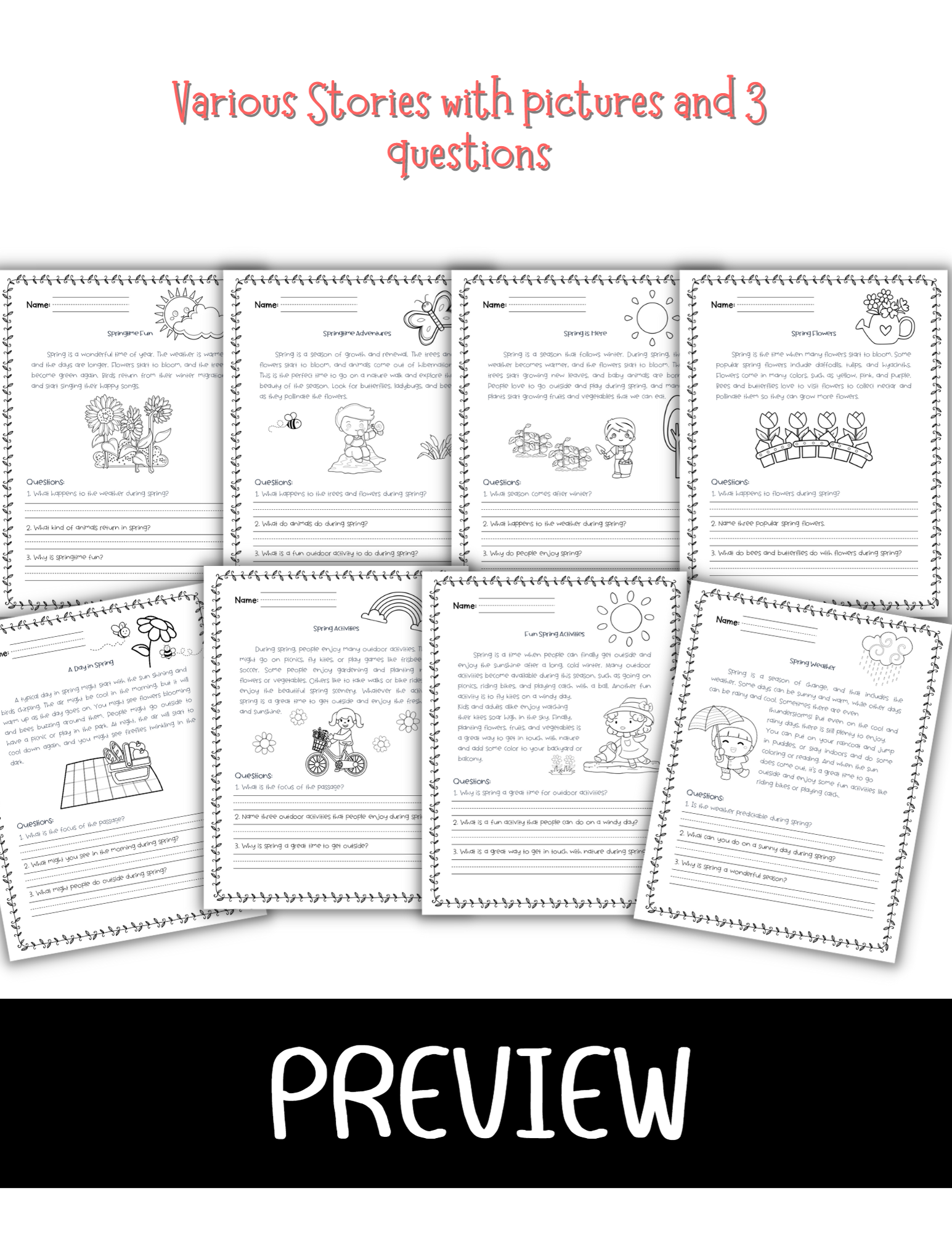 Spring Reading Comprehension Passages | Made By Teachers