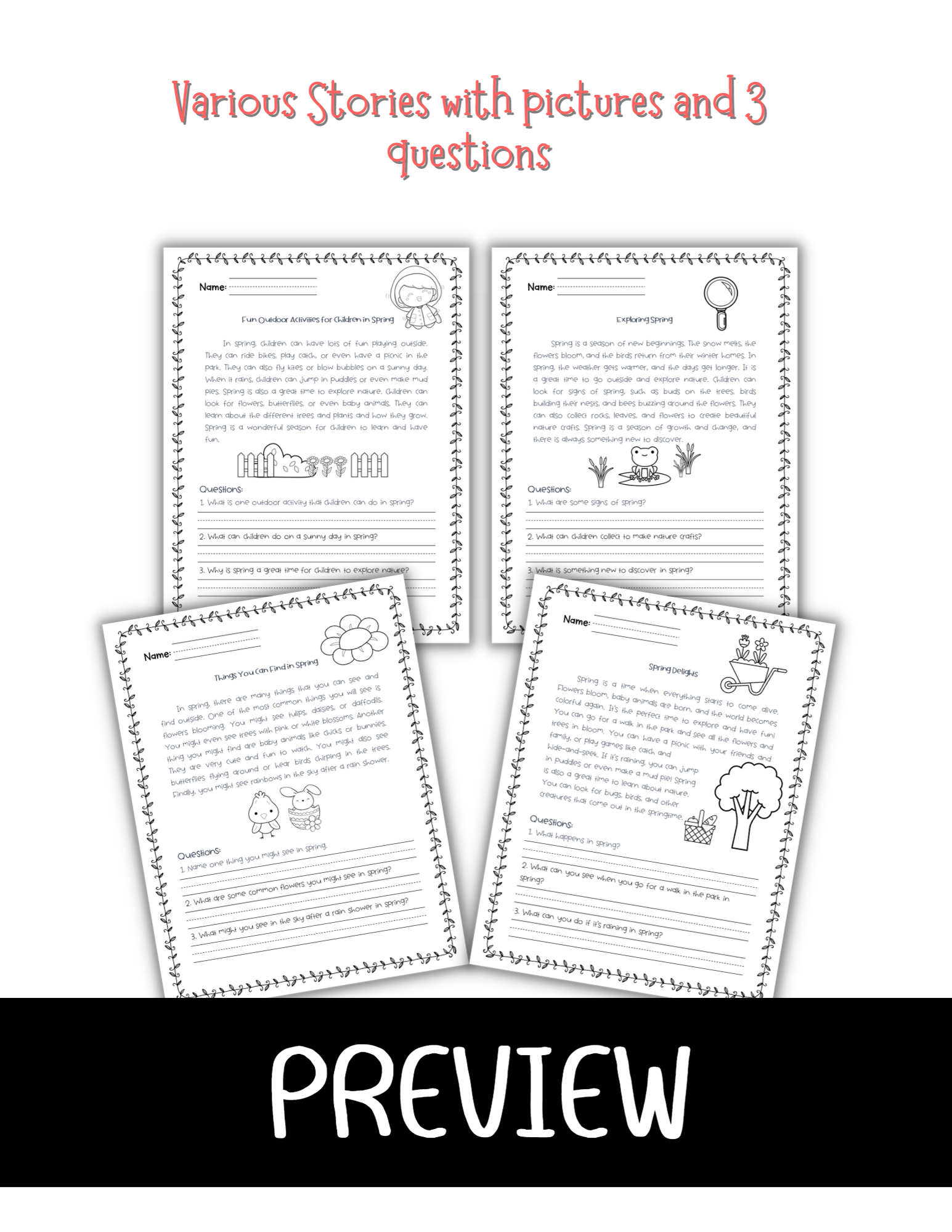 Spring Reading Comprehension Passages | Made By Teachers