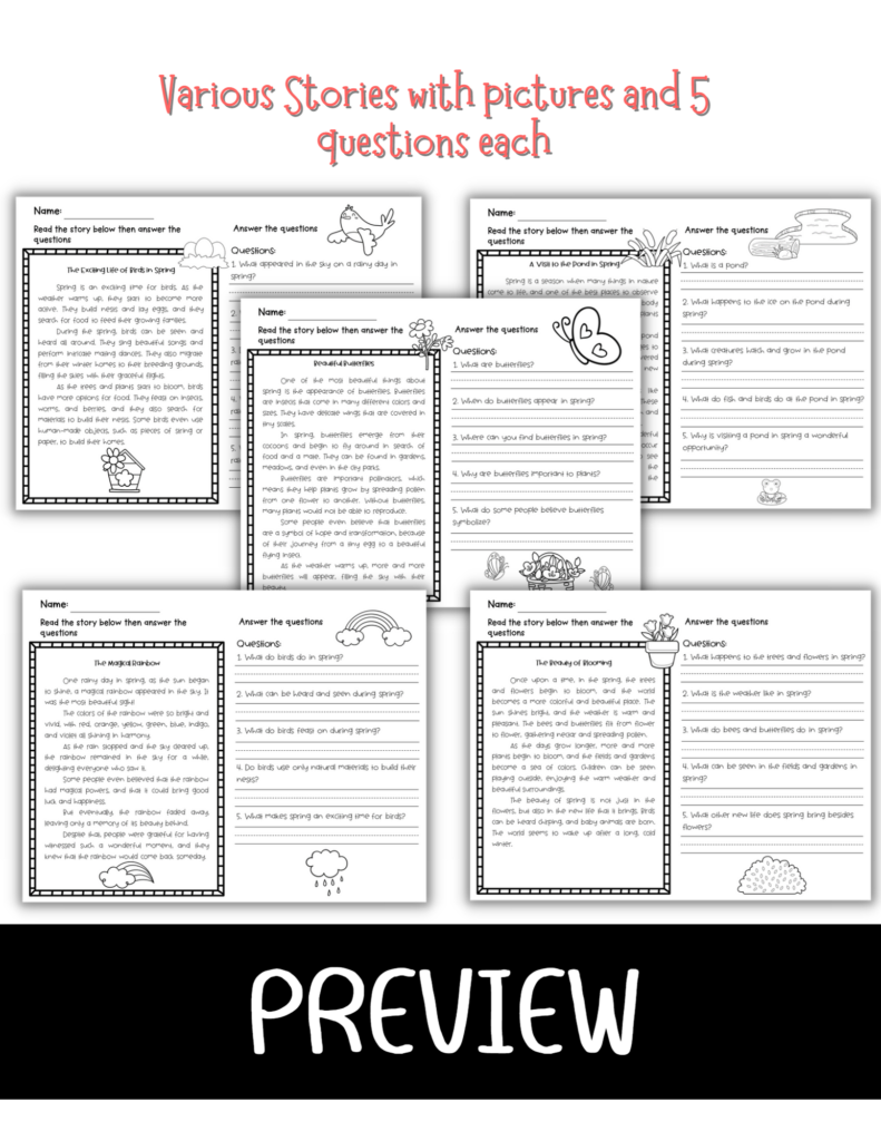 Spring Reading Comprehension Passages | Made By Teachers
