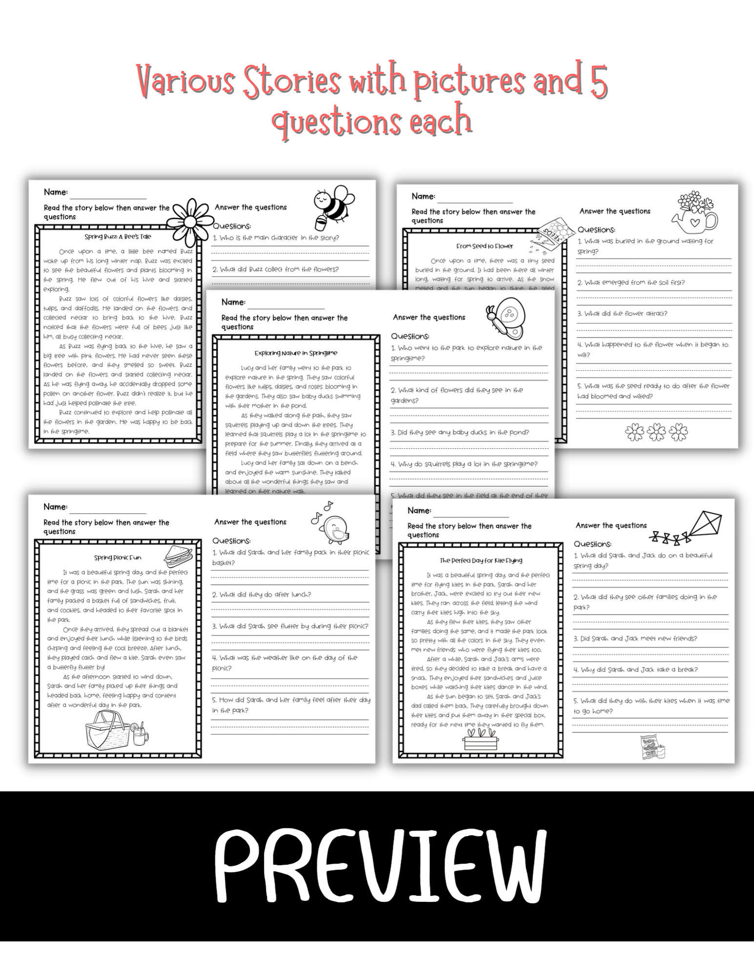 Spring Reading Comprehension Passages | Made By Teachers