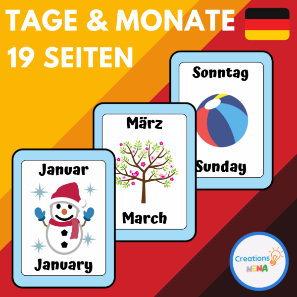 Days and Months in German ( Tage und Monate ). | Made By Teachers