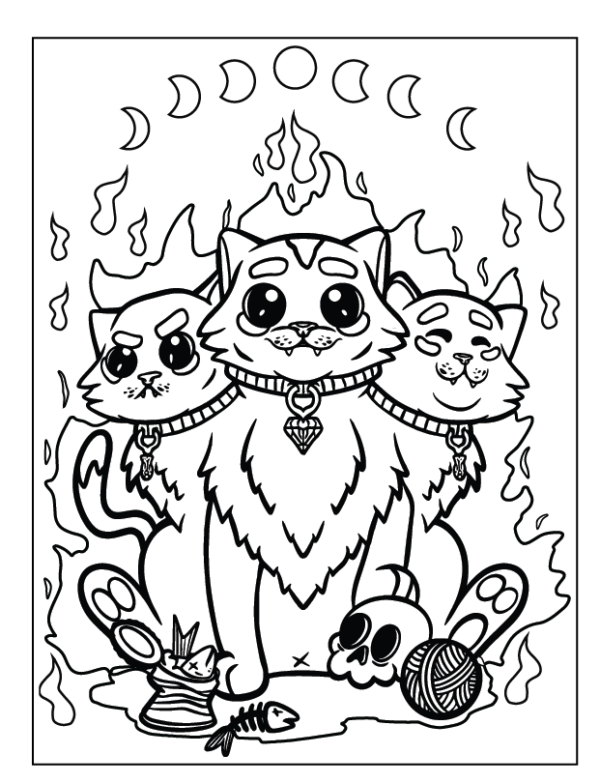 Creepy Cute Kawaii Coloring Pages: A Spooky Twist on Adorable | Made By ...