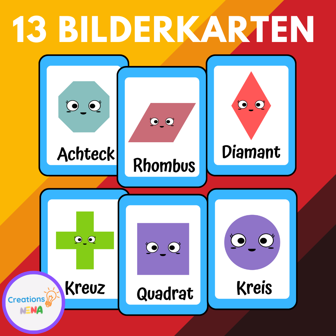 Shapes in German (die formen). | Made By Teachers