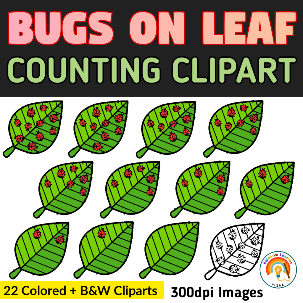 Counting to 10 Cliparts | Spring Counting Clip Arts | Counting Ladybug ...