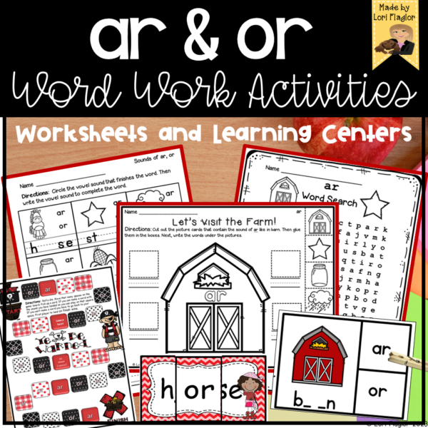 ar and or Word Work Activties | Made By Teachers