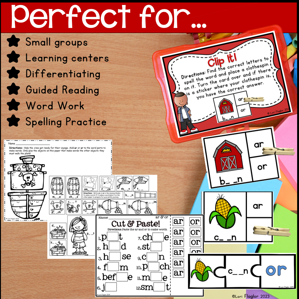 ar and or Word Work Activties | Made By Teachers