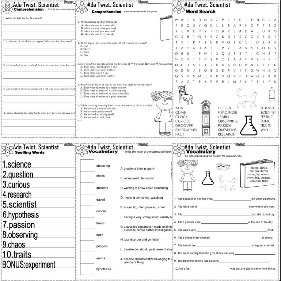 Ada Twist, Scientist Book Companion | Made By Teachers