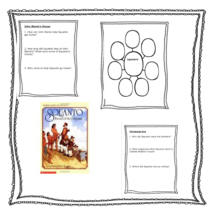 SQUANTO (SCHOLASTIC) FRIEND OF PILGRIMS: READING RESPONSE UNIT | Made ...