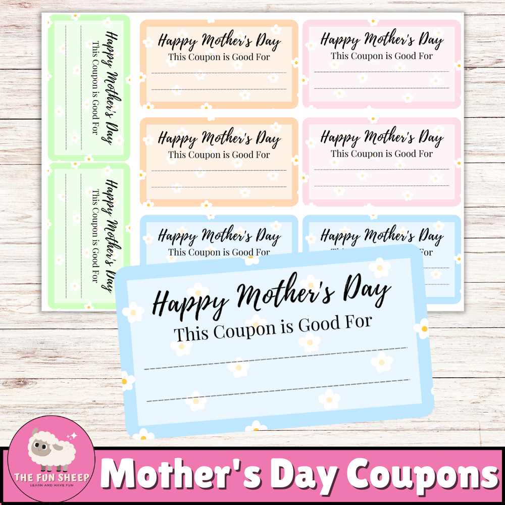 Mother's Day Coupons | Mothers Day Printable Coupon Book Gift For Mom ...