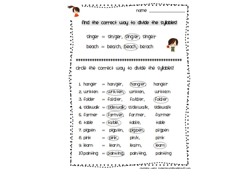 Syllabication Practice Worksheets | Made By Teachers