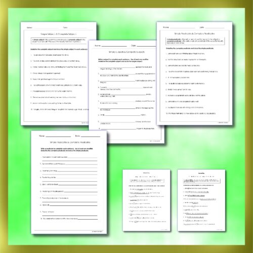 Simple / Compound / Complete Sentences BUNDLE - 9 worksheets - Grades 4 ...