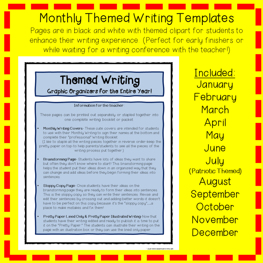 Writing Graphic Organizers for the Entire Year | Made By Teachers
