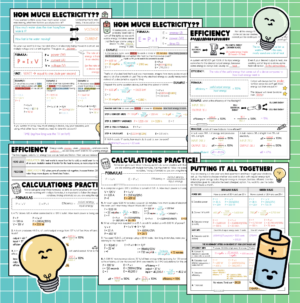 Power and Electrical Energy Calculations Notes & Practice | Made By ...
