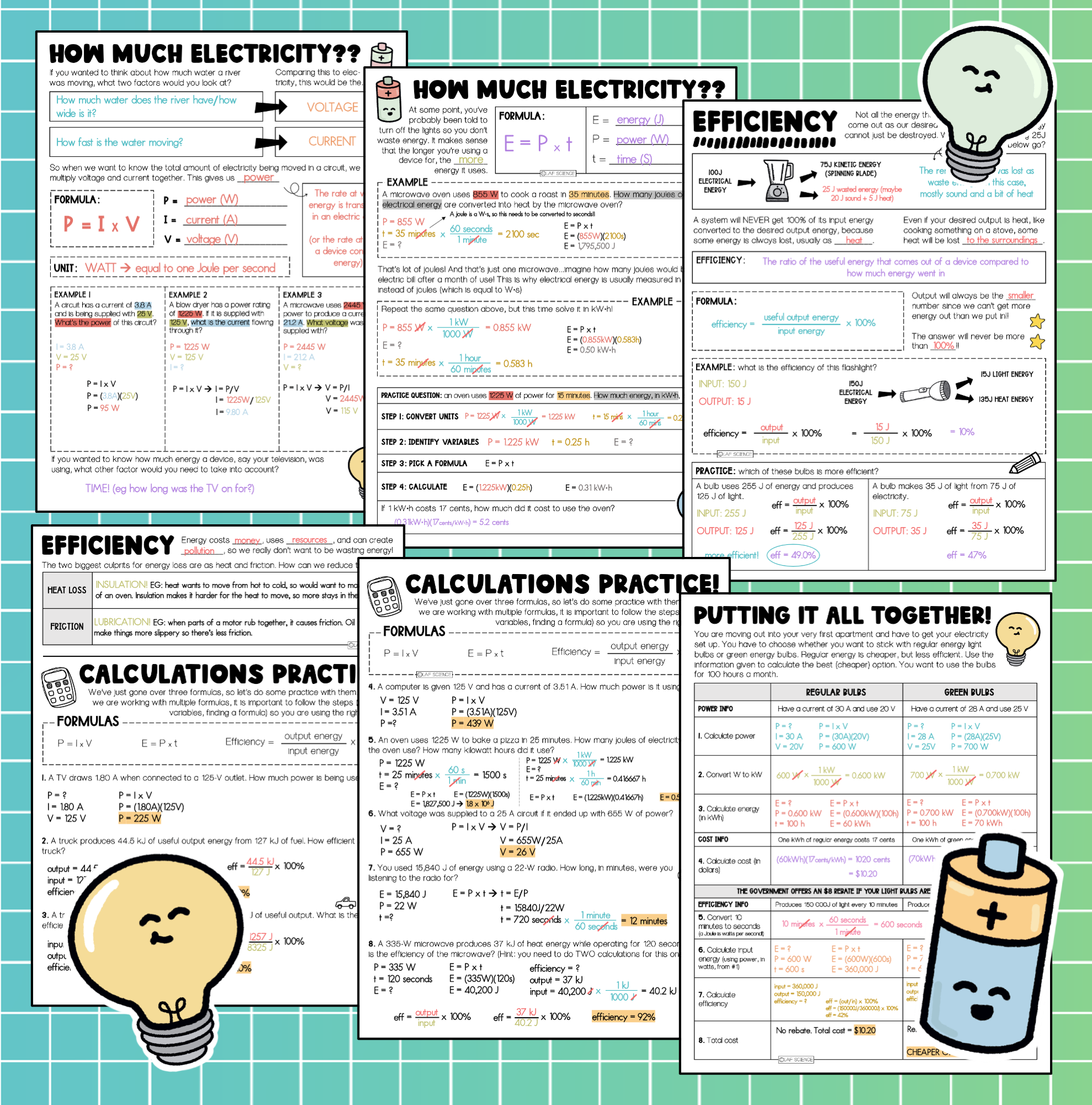 Power and Electrical Energy Calculations Notes & Practice | Made By ...