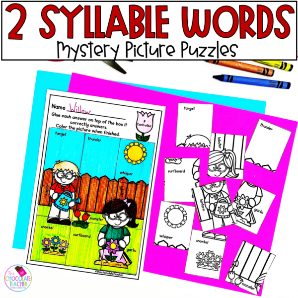 Open and Closed Syllables Worksheets - Mystery Picture Puzzles | Made ...