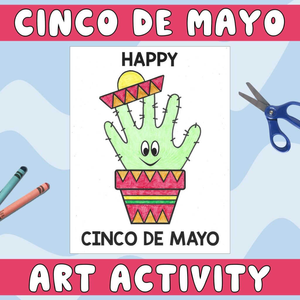 Cinco de Mayo Craft Hand Tracing Cactus Activity | Made By Teachers
