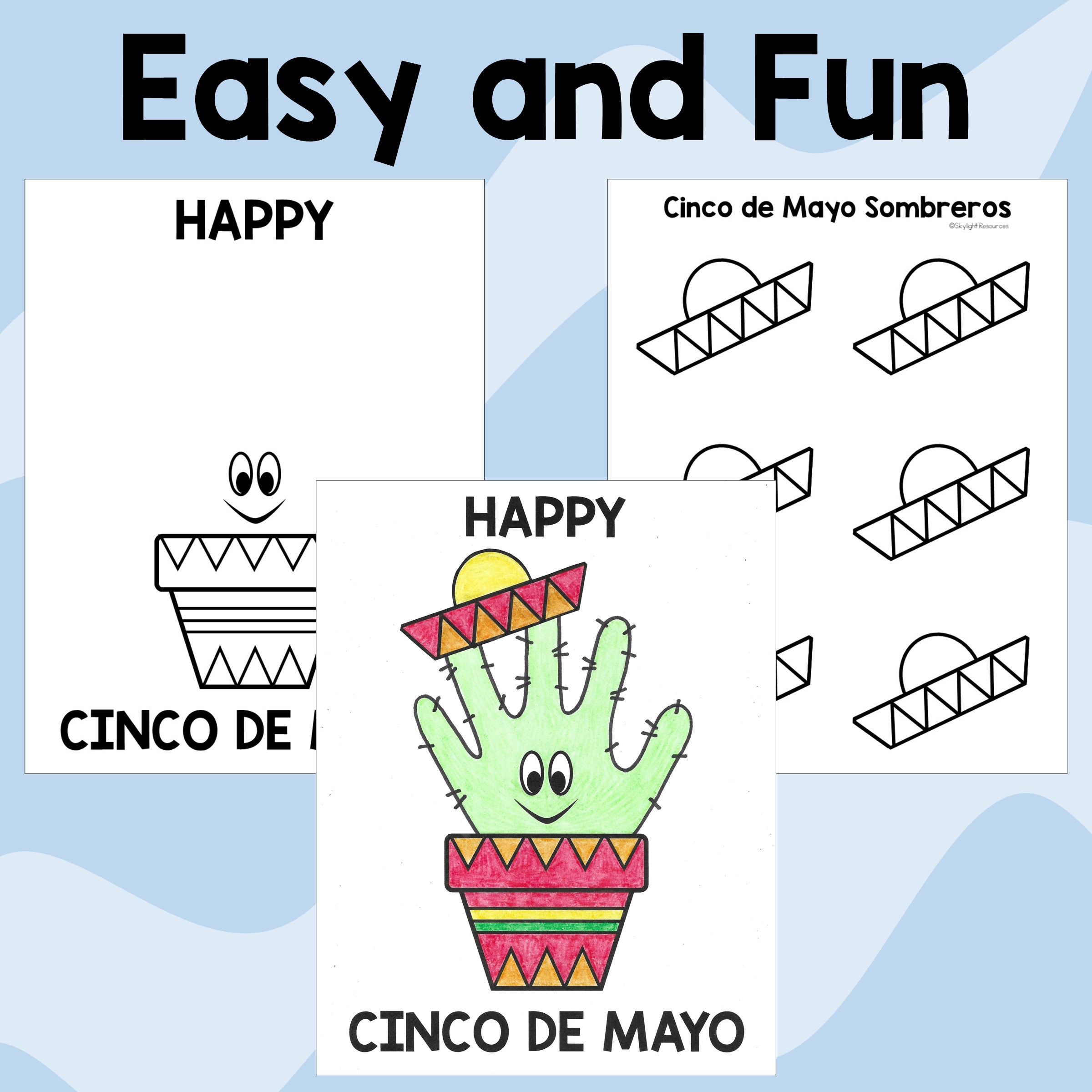 Cinco de Mayo Craft Hand Tracing Cactus Activity | Made By Teachers