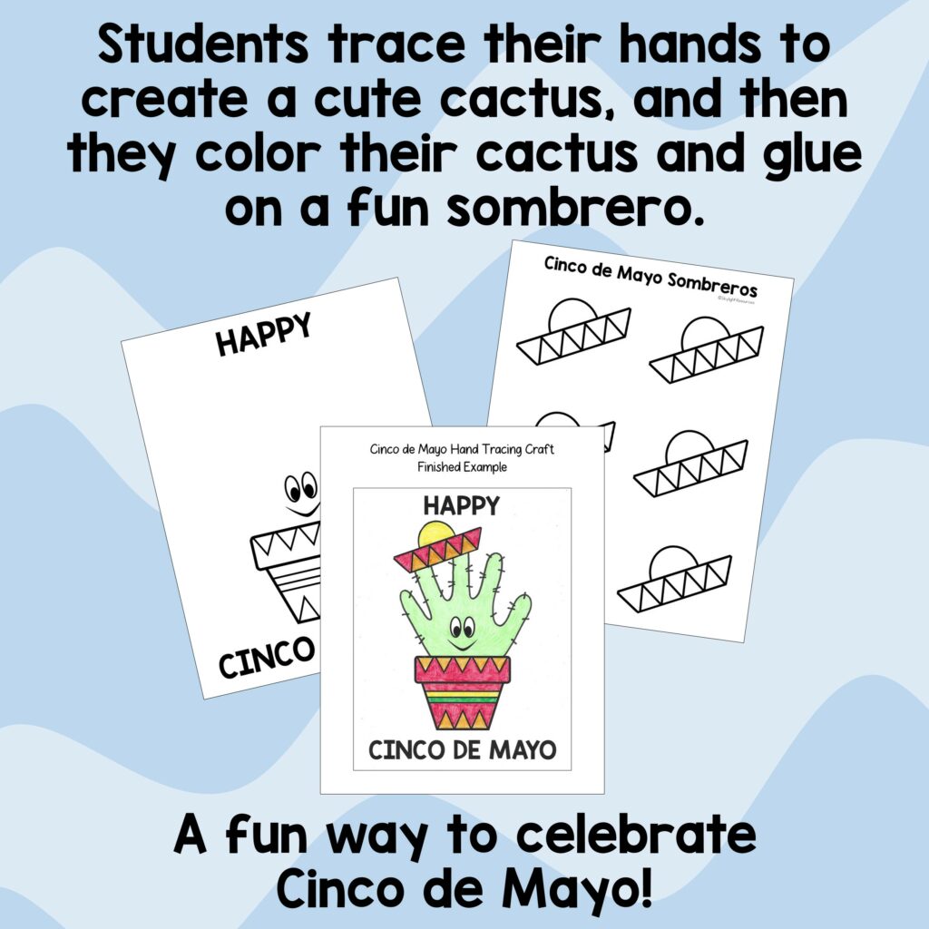 Cinco de Mayo Craft Hand Tracing Cactus Activity | Made By Teachers