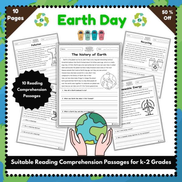 Earth Day Reading Comprehension Passages | Perfect for K-2 Grades ...