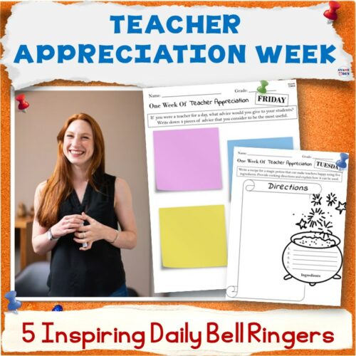 Teacher Appreciation Week Bell Ringers and Morning Work - Print and ...
