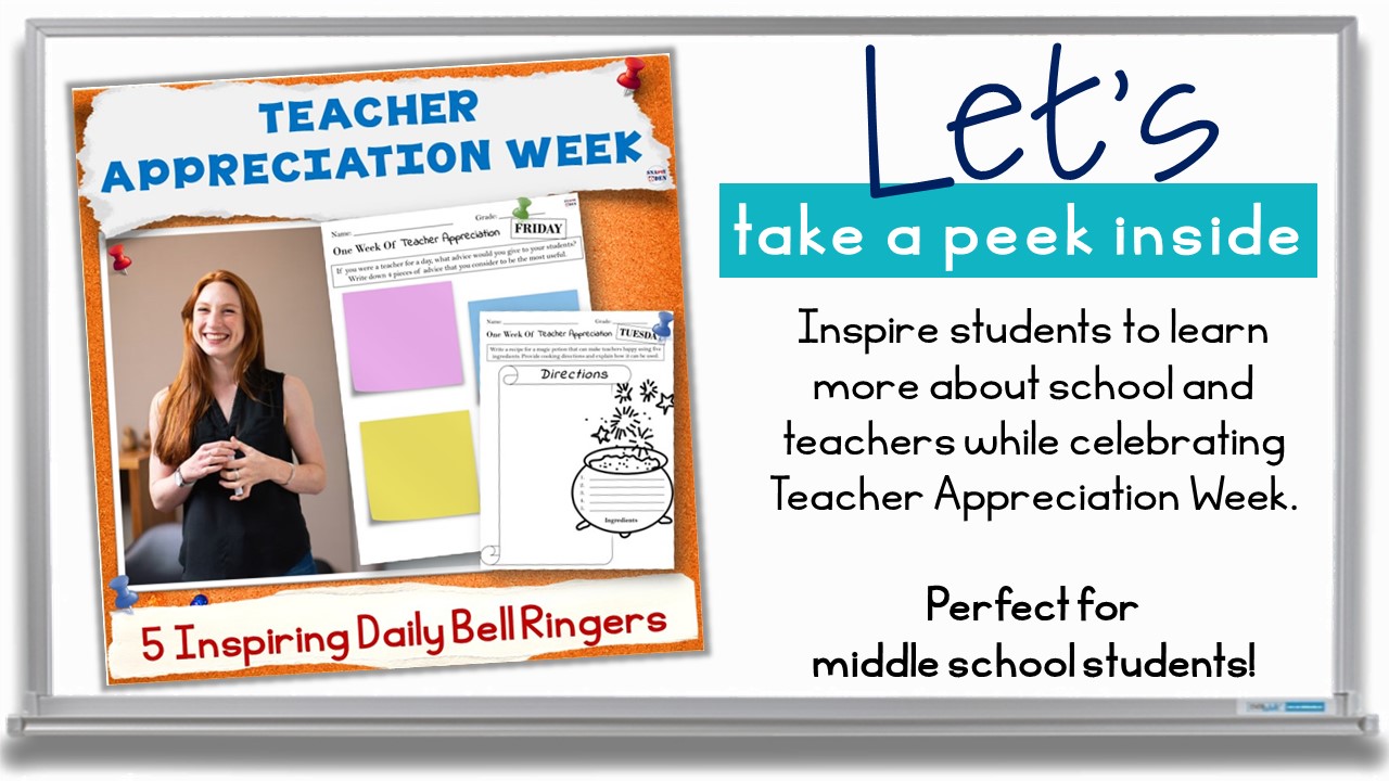 Teacher Appreciation Week Bell Ringers and Morning Work - Print and ...