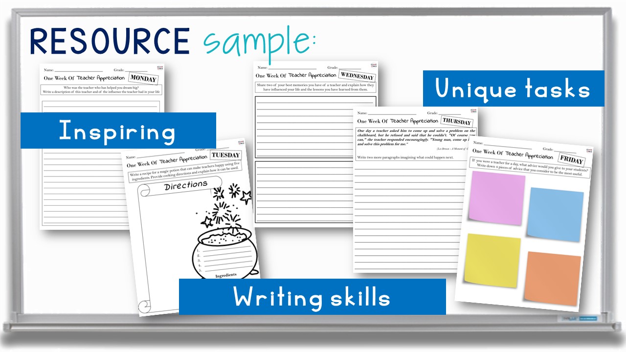 Teacher Appreciation Week Bell Ringers and Morning Work - Print and ...