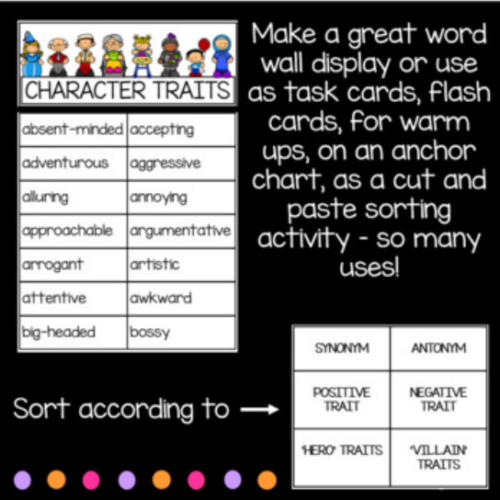 Character Traits Word Wall EDITABLE | Made By Teachers