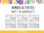 Number Activities: Worksheets 1-10 | Made By Teachers