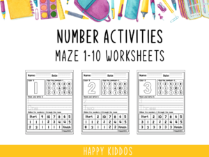 Number Activities: Maze 1-10 Worksheets | Made By Teachers