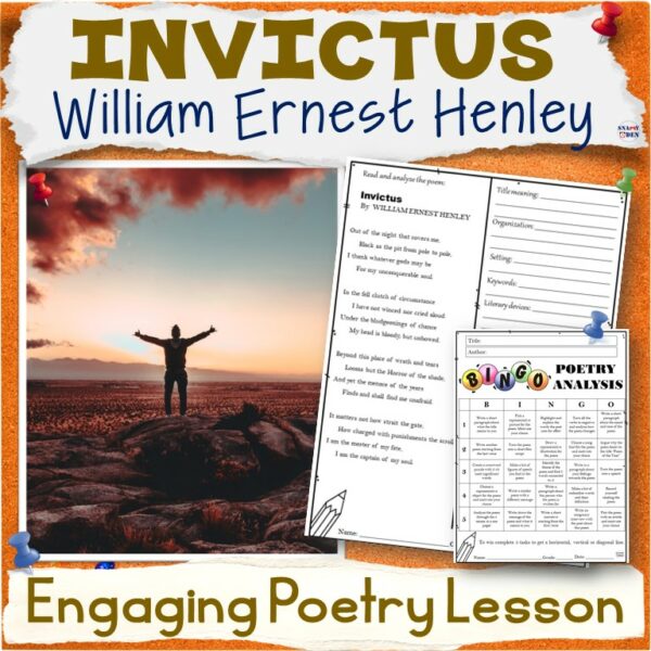 Poetry Lesson - Invictus by William Ernest Henley - Print and Digital ...