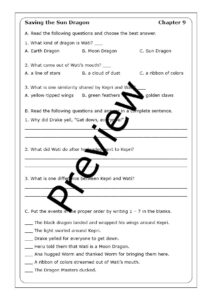 Tracey West "Saving the Sun Dragon" worksheets | Made By Teachers