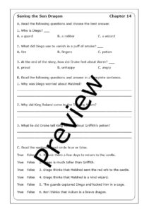 Tracey West "Saving the Sun Dragon" worksheets | Made By Teachers