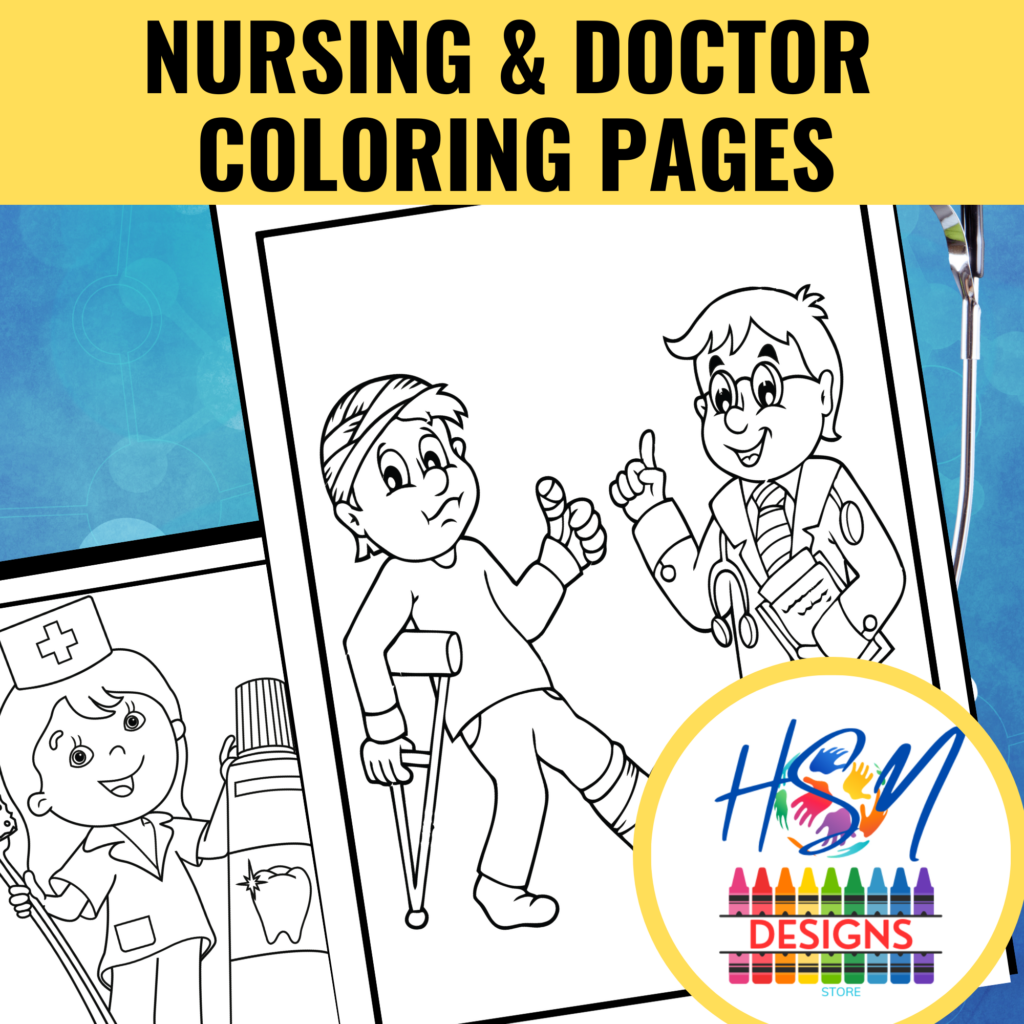 Community helpers & World Health Day - Nursing & doctors coloring pages ...